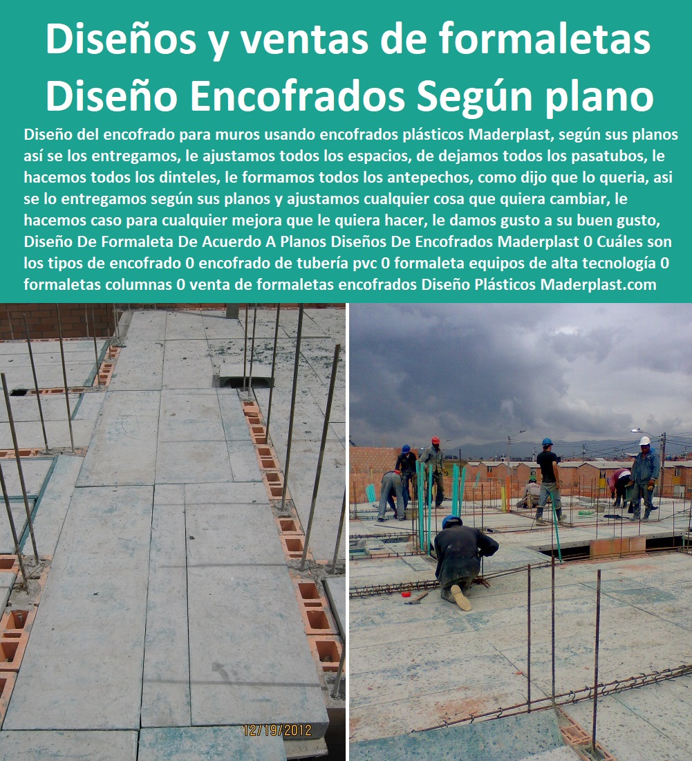 FORMALETAS PLÁSTICAS 0 CAMILLAS PARA ENCOFRADOS DE CONCRETO 0 MOLDES ...