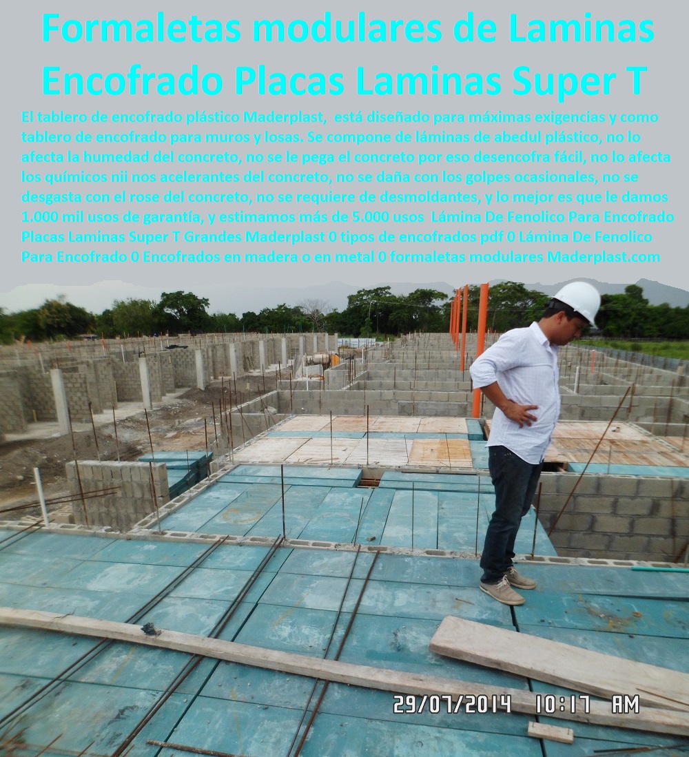 FORMALETAS PLÁSTICAS 0 CAMILLAS PARA ENCOFRADOS DE CONCRETO 0 MOLDES ...