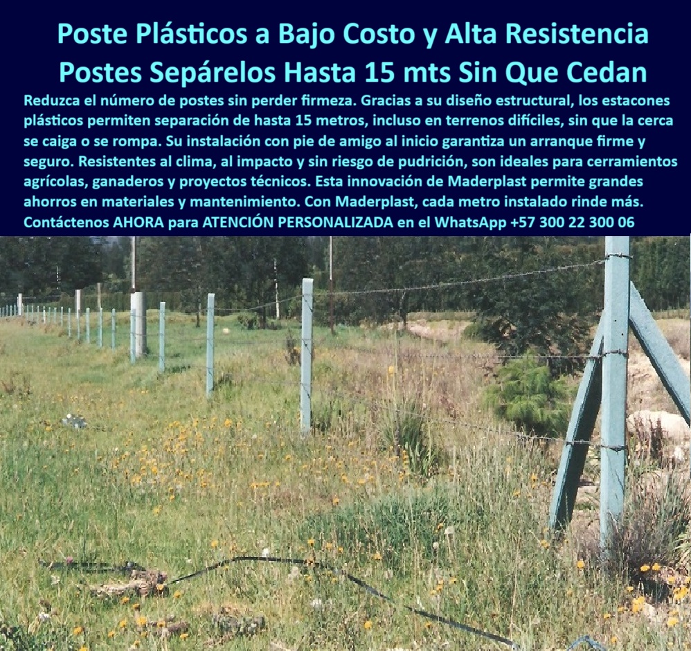 50 POSTES PLÁSTICOS MADERPLAST 0 POSTE 0 ESTACONES POSTE DE CERCAS ...